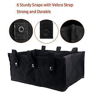 Rollator Storage Under Seat Bag Folding Underseat Walker Pouch Fabric Rollator Basket Accessories for 4 Wheels Walker for Senior (Black)