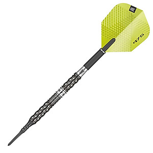 Target Darts Echo 12 19G 90% Tungsten Soft Tip Darts Set, 20G, Black and Green (210046)