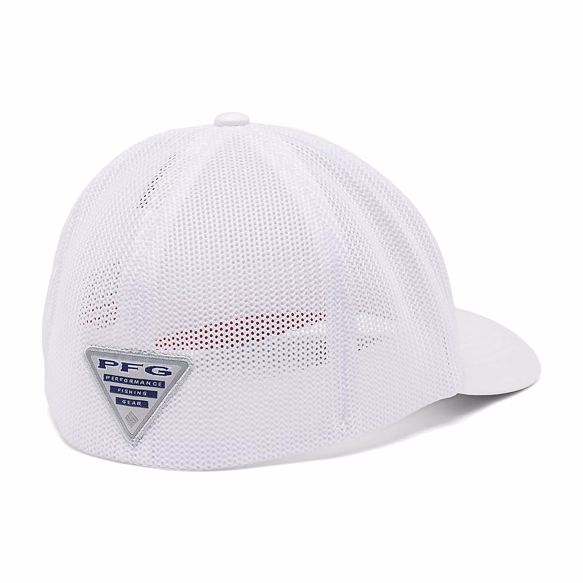 Columbia Unisex Pfg Mesh Ball Cap, White, Vivid Blue, Usa Flag, Small/Medium