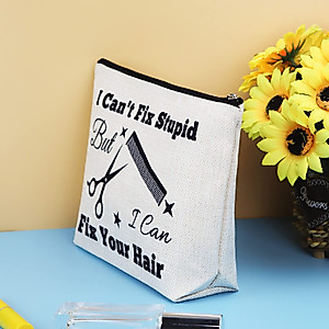 Hairdresser Gifts Hair Stylist Makeup Bag Hair Stylist Gifts Cosmetic Bags Funny Hair Dresser Gift Cosmetic Pouch Makeup Case Christmas Inspirational Graduation Gift for Hairdresser