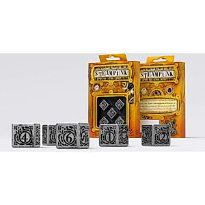 Q WORKSHOP Metal Steampunk 5D6 Ornamented Dice Set