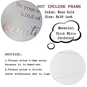 She Believe She Could So She Did-Be Fearless in The Pursuit of What Sets Your Soul On Fire with Polka Dot Rose Gold Foil Print,Inspirational Quote Cardstock Art Print (Set of Two,8x10 inch,UNFRAMED)