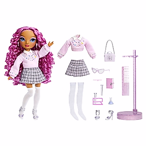 Rainbow High Lilac - Purple Fashion Doll in Fashionable Outfit, Glasses & 10+ Colorful Play Accessories. Gift for Kids 4-12 and Collectors.