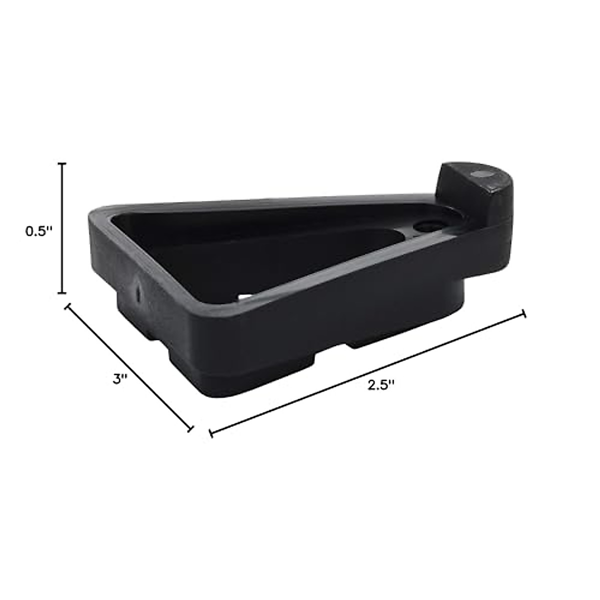 Bosmere Pot Toes, Plant Pot Risers for Indoor and Outdoor, Prevent Stains and Rotting on Wood, Cement, and Tile - Black (Pack of 12)