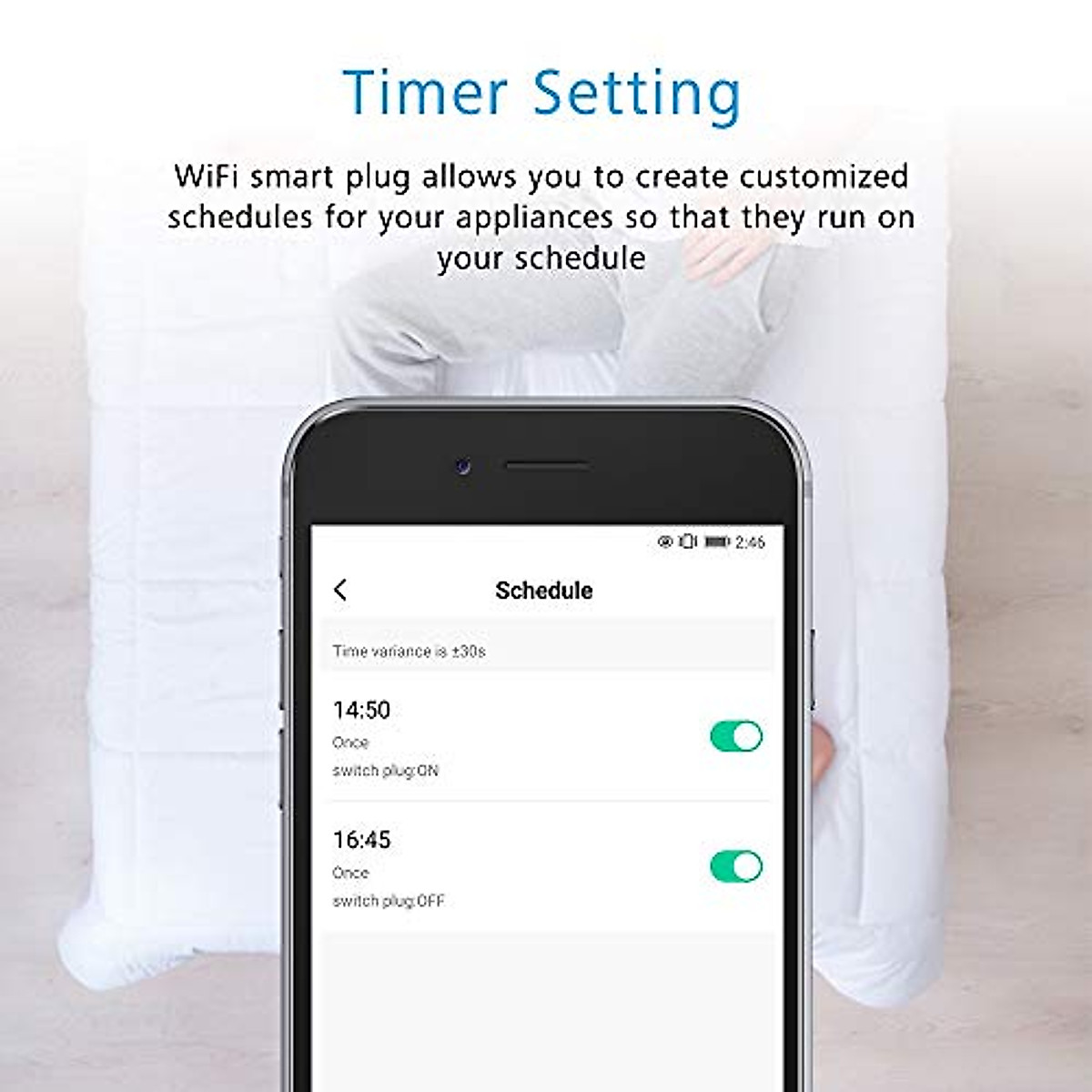 Smart Plug with Night Light and USB Port, MXQ WiFi Mini Smart Outlet Socket Work with Alexa Google Home Echo IFTTT, No Hub Required, 2.4GHz Remote Control WiFi Smart Plug with Timer Function 2 Pack