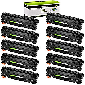 greencycle Compatible for HP 83A CF283A Toner Cartridge Replacement for Laserjet Pro MFP M125a M201dw M127fp M126nw Printer (Black,10 Pack)