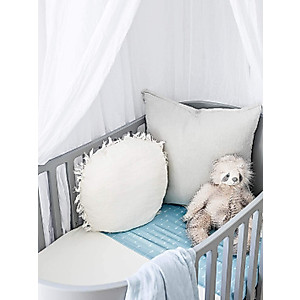 SLEEPY SILK - Baby Silk Crib Sleeve | Silk Crib Sleeve for Baby Hair Loss | Silk Baby Crib Bedding in 25 Momme Mulberry Silk | SIDS Safe Silk Crib Slip for Baby | Sky Blue Arrows