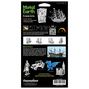 Fascinations Metal Earth Premium Series Black Pearl 3D Metal Model Kit