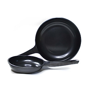 Evaco/Cast 2-PIECE SET CERAMIC, 8"" FRYING PAN + 12"" FRYING PAN, Black, ES2030