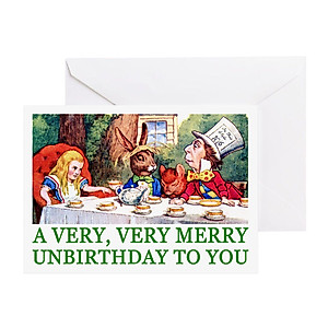 CafePress A VERY MERRY UNBIRTHDAY Folded Greeting Card Matte