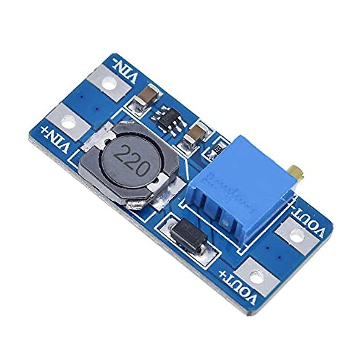 DAOKI 5 Pcs DC-DC Boost Converter MT3608 2V-24V to 5V-28V 2A Adjustable Voltage Regulator Step Up Power Supply Module for Arduino with 24AWG Wire