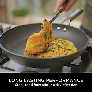 Ninja Foodi ZEROSTICK 24cm Frying Pan, [C30024EU] Hard Anodised Aluminium, Non-Stick, Induction Compatible