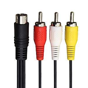 EASWEL Audio Video AV Composite Cable Cord for Sega Saturn RCA A/V