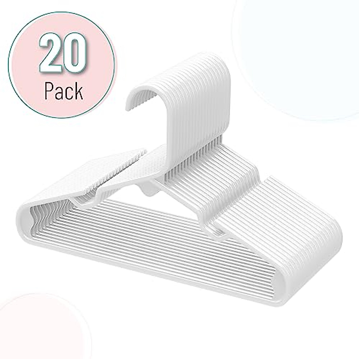 Mr. Pen- Plastic Baby Hangers, 20 Pack, White, Baby Hangers for Closet, Baby Clothes Hangers, Toddler Hangers for Nursery, Kid Hangers, Infant Hangers, Kids Clothes Hanger, Hangers for Baby Clothes