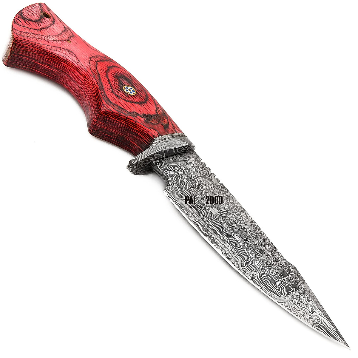 PAL 2000 KNIVES BOW-2057 Custom Handmade Damascus steel Bowie Knife With Sheath