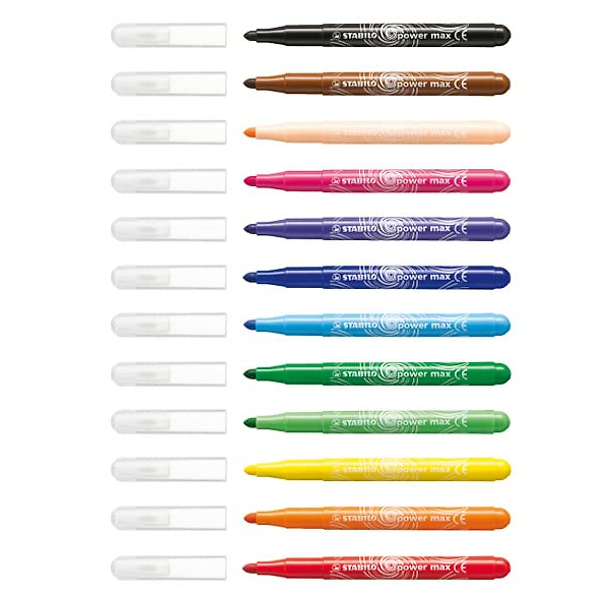 Stabilo Power Max Wallet Coloring Pens , Set of 12 , Multicolored