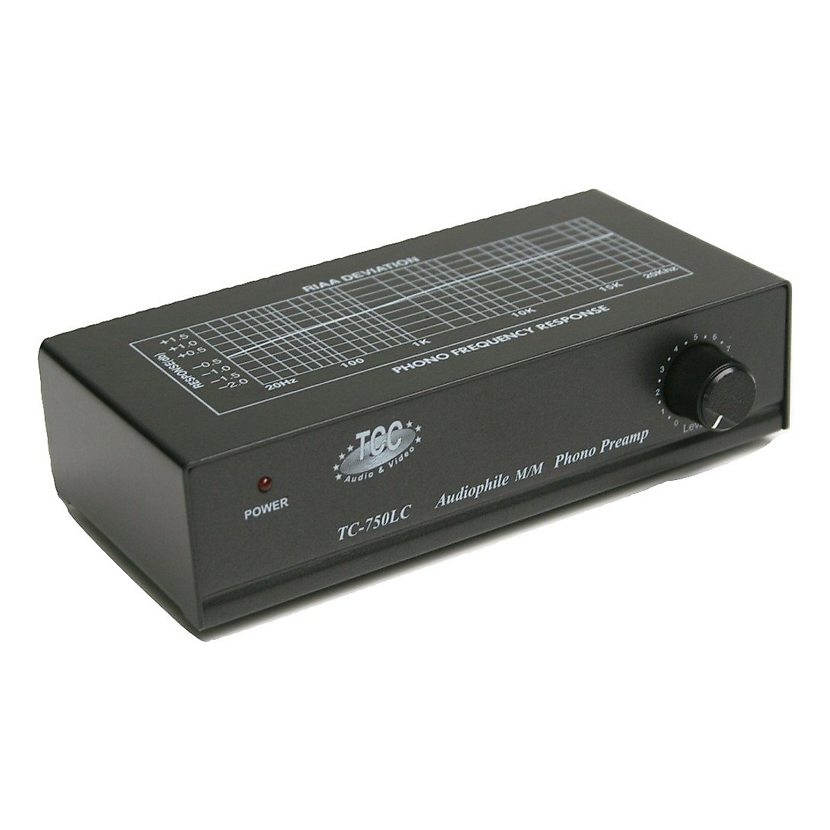 Technolink TC-750LC Audiophile RIAA Phono Preamp with Output Level Control, 85dB S/N; Black or Silver, Your Choice (Black w/ 1000mA Adaptor Upgrade)