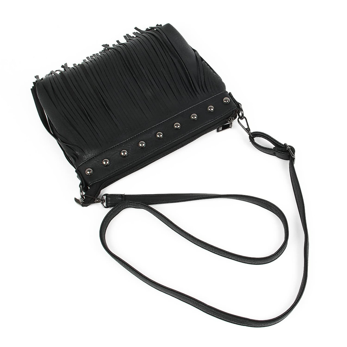 Emprier Women Hobo Fringe Crossbody Purse Vintage Small Tassel Shoulder Handbags