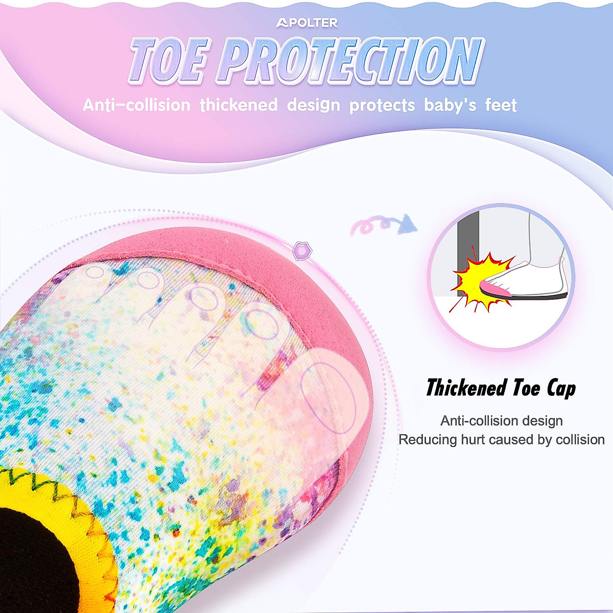 Apolter Baby Boys and Girls Swim Water Shoes Barefoot Aqua Socks Non-Slip for Beach Pool Toddler Kids