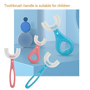 LDHCYGGL USSJ 2PCS Silicone U-Shaped Manual Toothbrushes for Kids, Newest Lovely Children Training Toothbrushes. (6-12 Years)