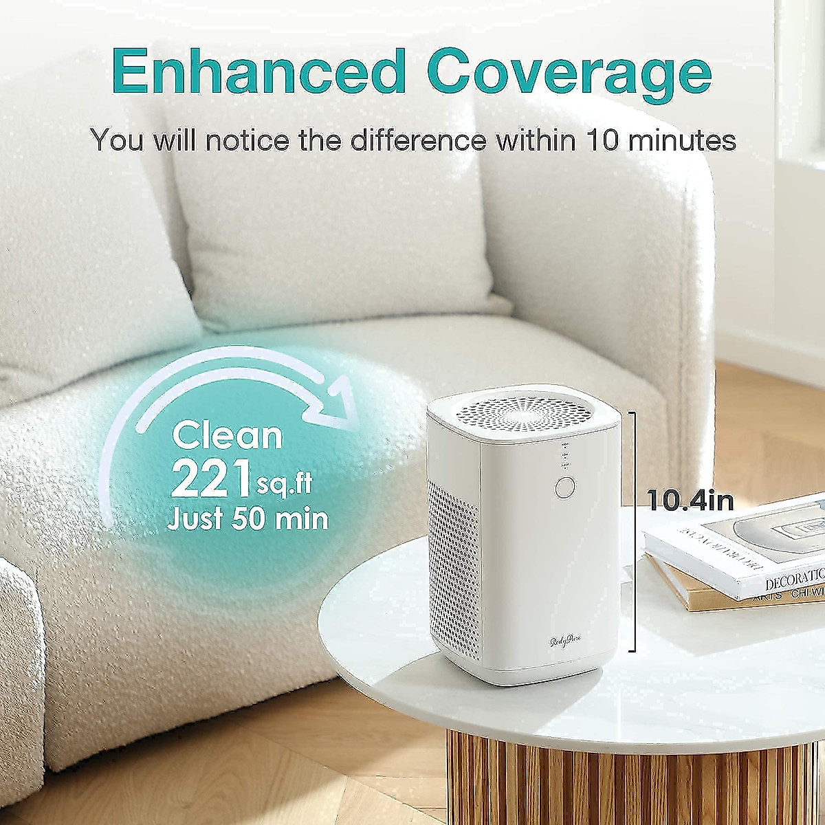 Combo Pack of RedyPure JR6 Desktop Air Purifier and Replacement Filters, H13 True HEPA, and Activated Carbon Air Filters