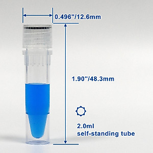 CryoKing Cryogenic Vials 1.5 ml with Screw Caps Cryotubes for Low Temperature Sample Storage Clear Sterile Vials, Case of 2000