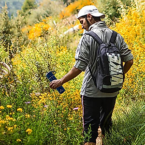 XTYHTX Thermos Bottle Coffee Cup,Vacuum-Insulated Beverage Bottle with Handle,Stainless Steel Thermo Leak-Proof for Coffee, Tea, Water, Hot or Cold, 17oz (Blue)