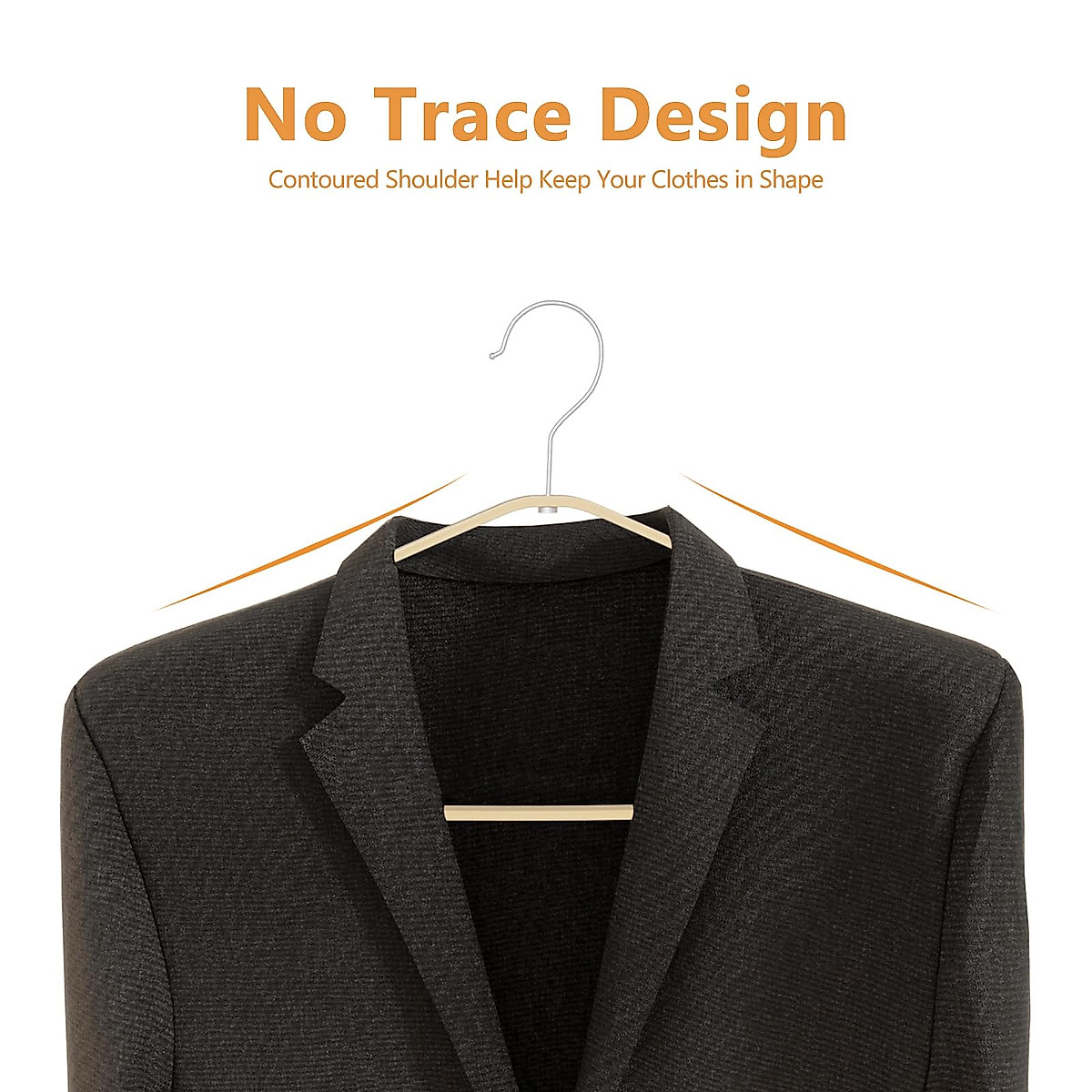 APRTAT Bamboo Hangers 20 Pack - Durable & Slim Coat Hanger - Suit Hangers with 360-Degree Rotatable Hook, Suit Hangers for Clothes, Jacket, Shirt, Tank Top, Pant (Natural-1, 20)