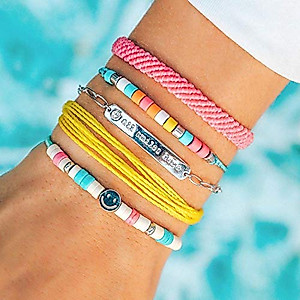 Pura Vida Charli D'Amelio Bracelet Style Pack - Adjustable Bands, Assorted Designs - Set of 5