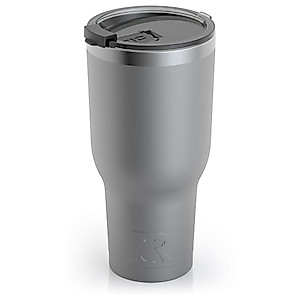 RTIC 40 oz Insulated Tumbler Stainless Steel Coffee Travel Mug with Lid, Spill Proof, Hot Beverage and Cold, Portable Thermal Cup for Car, Camping, Graphite