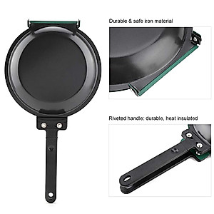 Double-sided non-stick ceramic coated flip pan pancake maker for even heat for making pancakes, toasts and omelettes, home kitchen cookware