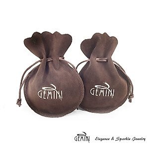 Gemini Women's Jewelry Platinum Plated White Gold CZ Diamond Hoop Pierced Earring Valentine's Day Gifts Gm039Wg 1.5 inches