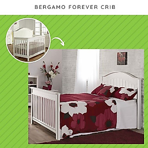 Full-Size Conversion Kit Bed Rails #1216 for Pali Cribs | Multiple Finishes Available (White)