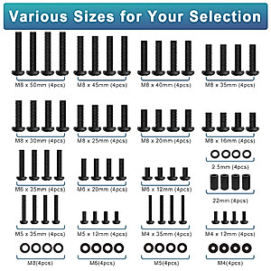 Samsung LG Vizio TV Mount Screws Kit with Remote Holder, Includes M4 M5 M6 M8 Screws, Washers, Spacers for Wall Mounting up to 80 in