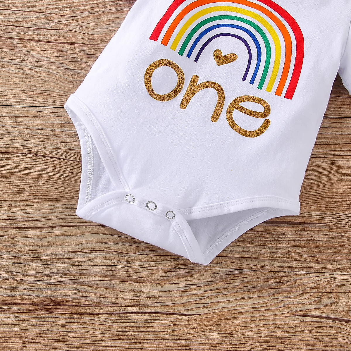 vivifayee Baby First Birthday Outfits Girl Cotton Romper Rainbow Samsh Cake Tulle Tutu Skirts with Bowknot Headband 3pcs Colorful One Year Old Girls Dress