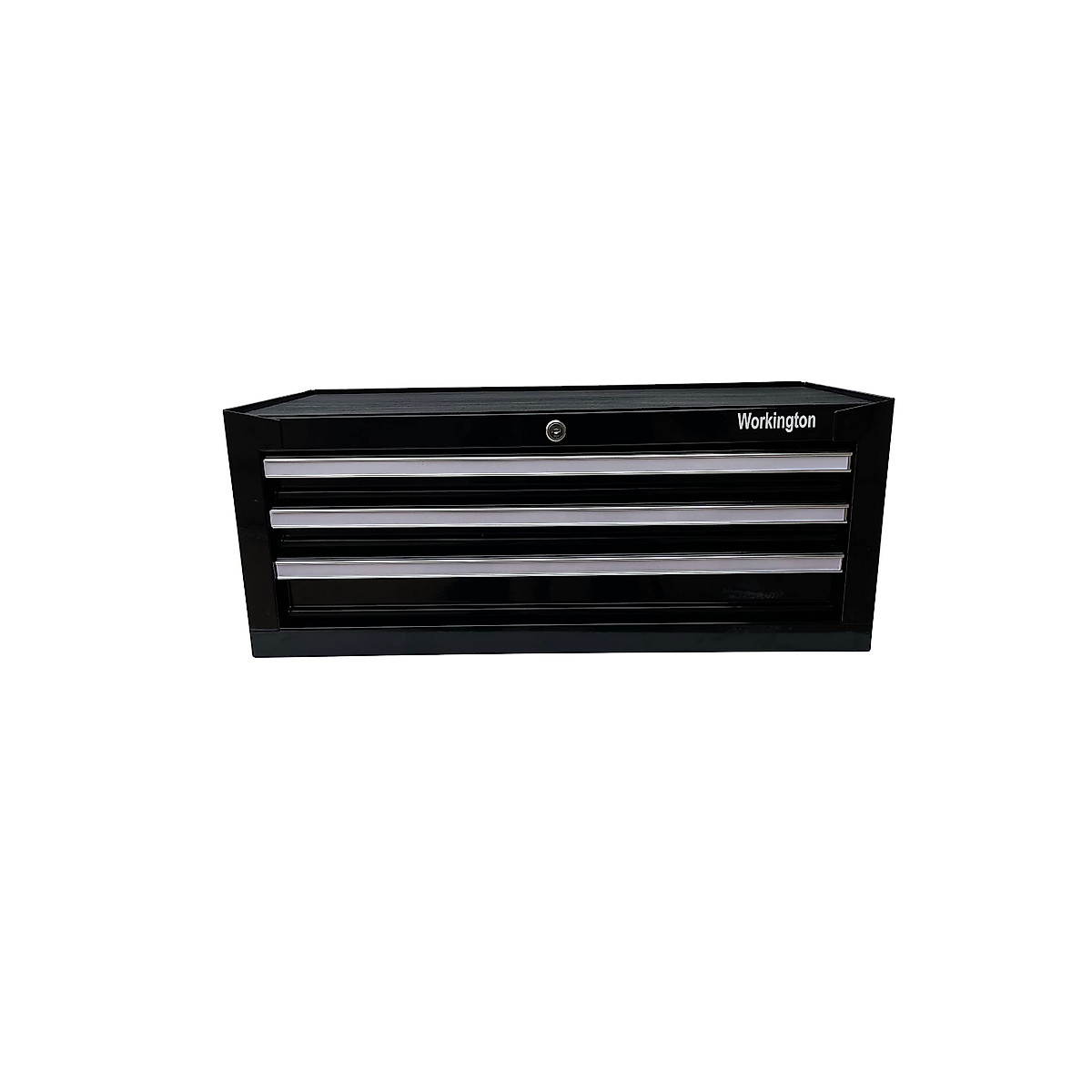 Workington Industrial 3 Drawers Portable Metal Intermediate Box, 26" Middle Tool Chest Cabinet with Ball Bearing Drawer Slides, Steel Tool Storage Box Organizer 4009 Black