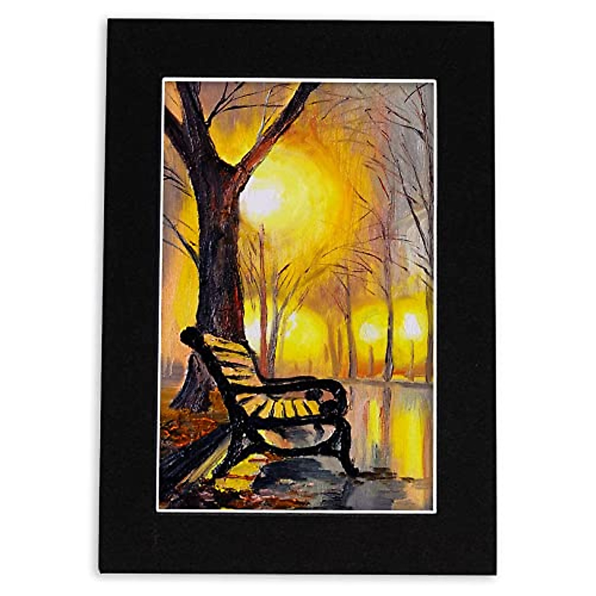 11x14 Mat for 8.5x11 Photo - Precut Black with Black Core Picture Matboard for Frames Measuring 11 x 14 Inches - Bevel Cut Matte to Display Art Measuring 8.5 x 11 Inches - Acid Free ONE MAT