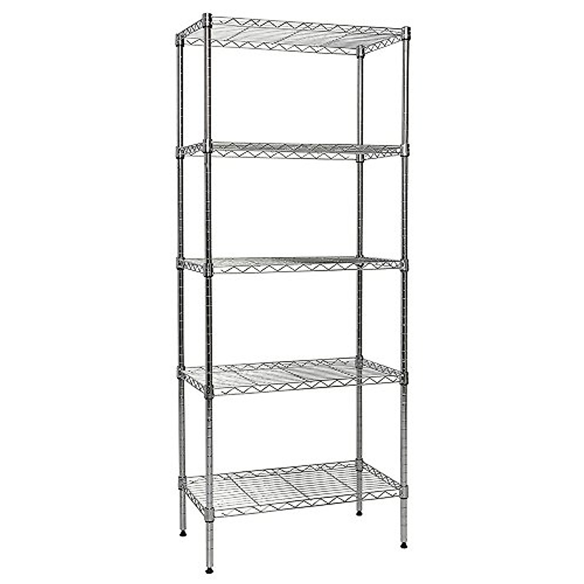Apollo Hardware Chrome 5-Shelf Wire Shelving 24"x14"x60" (Chrome)