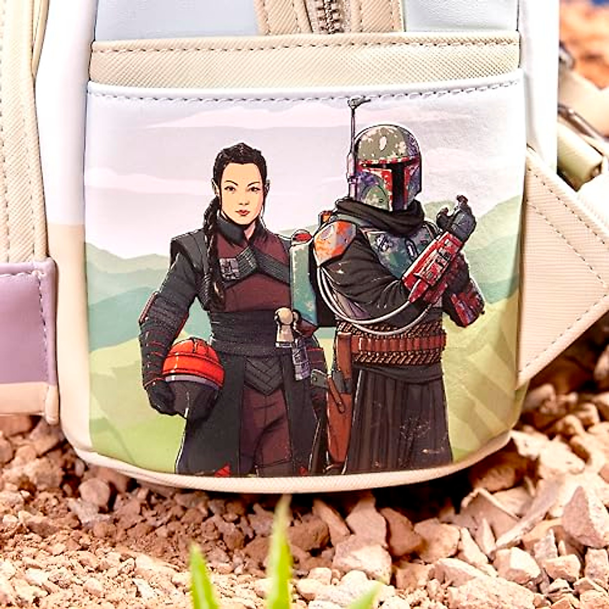 Loungefly The Mandalorian Grogu Stone Glow in the Dark Mini-Backpack, Amazon Exclusive