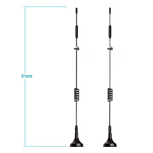 Bingfu 4G LTE Antenna 8dBi Magnetic Base MIMO SMA Male Antenna (2-Pack) Compatible with 4G LTE Wireless CPE Router Cellular Gateway Industrial IoT Router