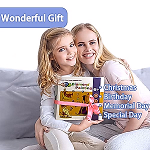 FURDOHAI 5d Diamond Art for Kids Suitable for Ages 6-12 Diamond Art and Crafts Creative Gift (cat)