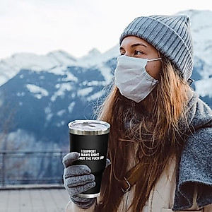 liabiliies Coffee Tumbler 30 oz I Support A Man's Right to Shut The Fuk Up Tumbler with Lid and Straw Insulated Tumblers Stainless Steel Tumbler