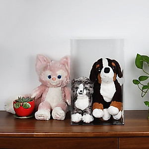 Evron Display Case for Collectibles Assemble Clear Acrylic Box Alternative Glass Case for Display Action Figures Home Storage & Organizing Toys (9.8x9.8x15.7inch;25x25x40cm)