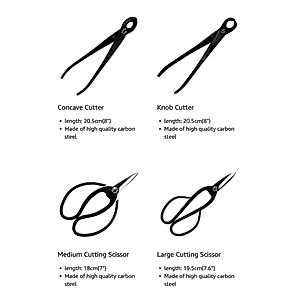 15 Pieces Bonsai Tree Kit, Bonsai Tools Set, Carbon Steel Scissor Cutter Shear, Perfect Gardening Trimming Tools