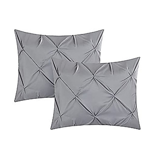 Chic Home 9 Piece Louisville Bedding Set, Full, Grey