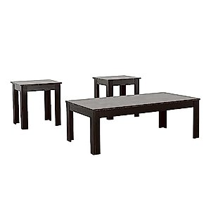 Coaster Home Furnishings Silas 3-piece Faux-marble Top Occasional Table Set Black