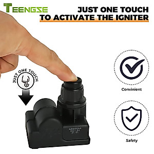 TEENGSE Grill Igniter Assembly Kit, Gas Grill Spark Generator, Electronic AA Battery Igniter, Push Button BBQ Igniter with 4PCS Electrode Igniter Wire Compatible with Blackstone 28inch Propane Griddle