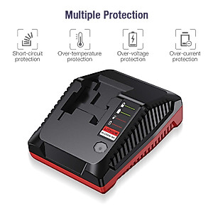 18V Replacement Charger Compatible with PCXMVC PCMVC for Porter Cable Cordless Power Tool Li-ion NiCd NiMh Battery, Upgraded 2 Pack 18V 3.7Ah Replacem