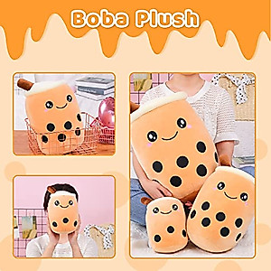 AIXINI 19.6 inch Boba Plush Stuffed Bubble Tea Plushie Cartoon Milk Tea Cup Pillow Big, Soft Kawaii Pillow