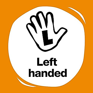 Fiskars 5" Softgrip Left-Handed Pointed-Tip Scissors for Kids Ages 4+ - Left-Handed Scissors for School or Crafting - Back to School Supplies - Blue Lightning